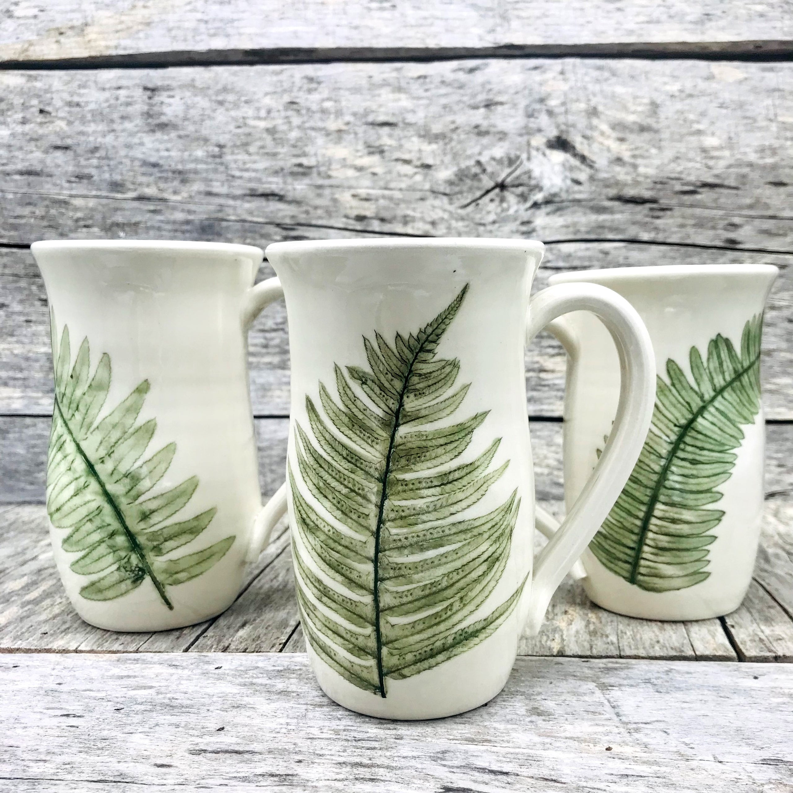 Porcelain Leaf Mug, Tall | Shoalwater Pottery